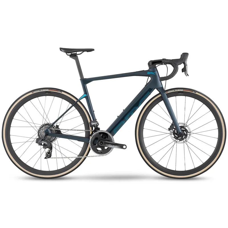 BMC Roadmachine AMP ONE Carbon E-Road Bike in Deep Sea Turquoise