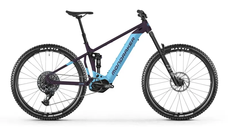 2022 Mondraker Dusk R Full Suspension E-MTB in Purple Blue